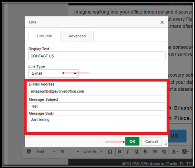 How to Set Up Auto-Populated Email Links for Contact Us Buttons or Text ...